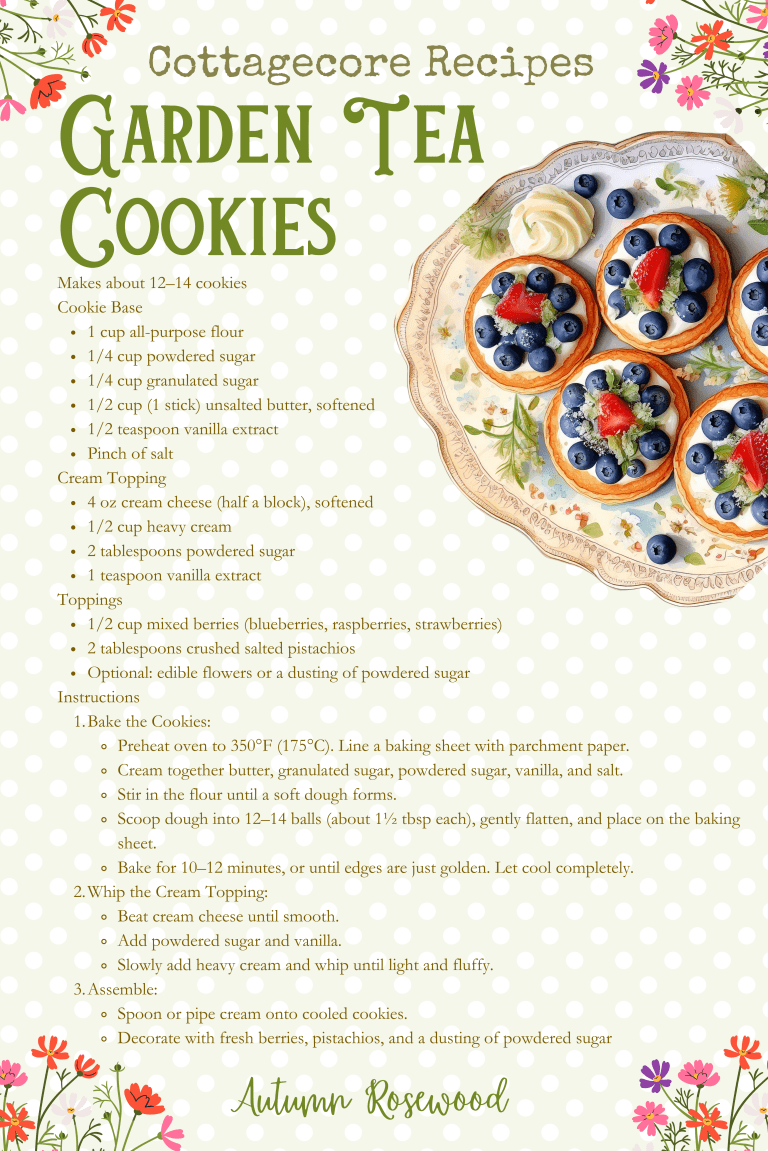 A Cottage Afternoon with Garden Tea Cookies – Autumn Rosewood