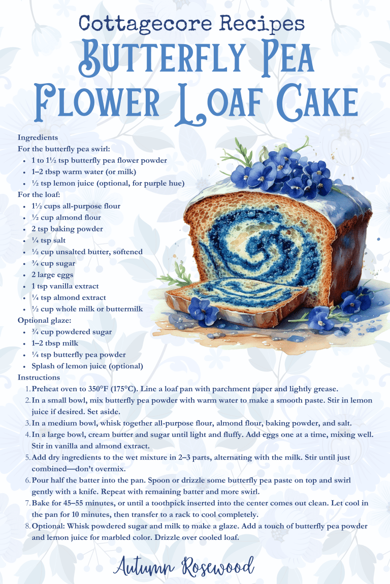 Baking with Color: Butterfly Pea Flower Loaf Cake – Autumn Rosewood